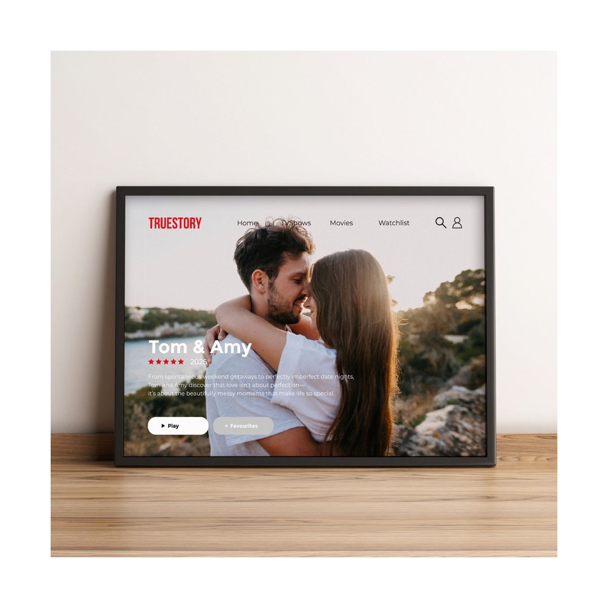 Personalised Netflix-style poster