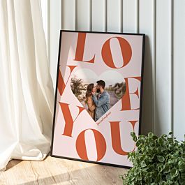 Personalised Heart Poster with Photo and Text