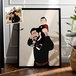 Custom illustrated couple poster